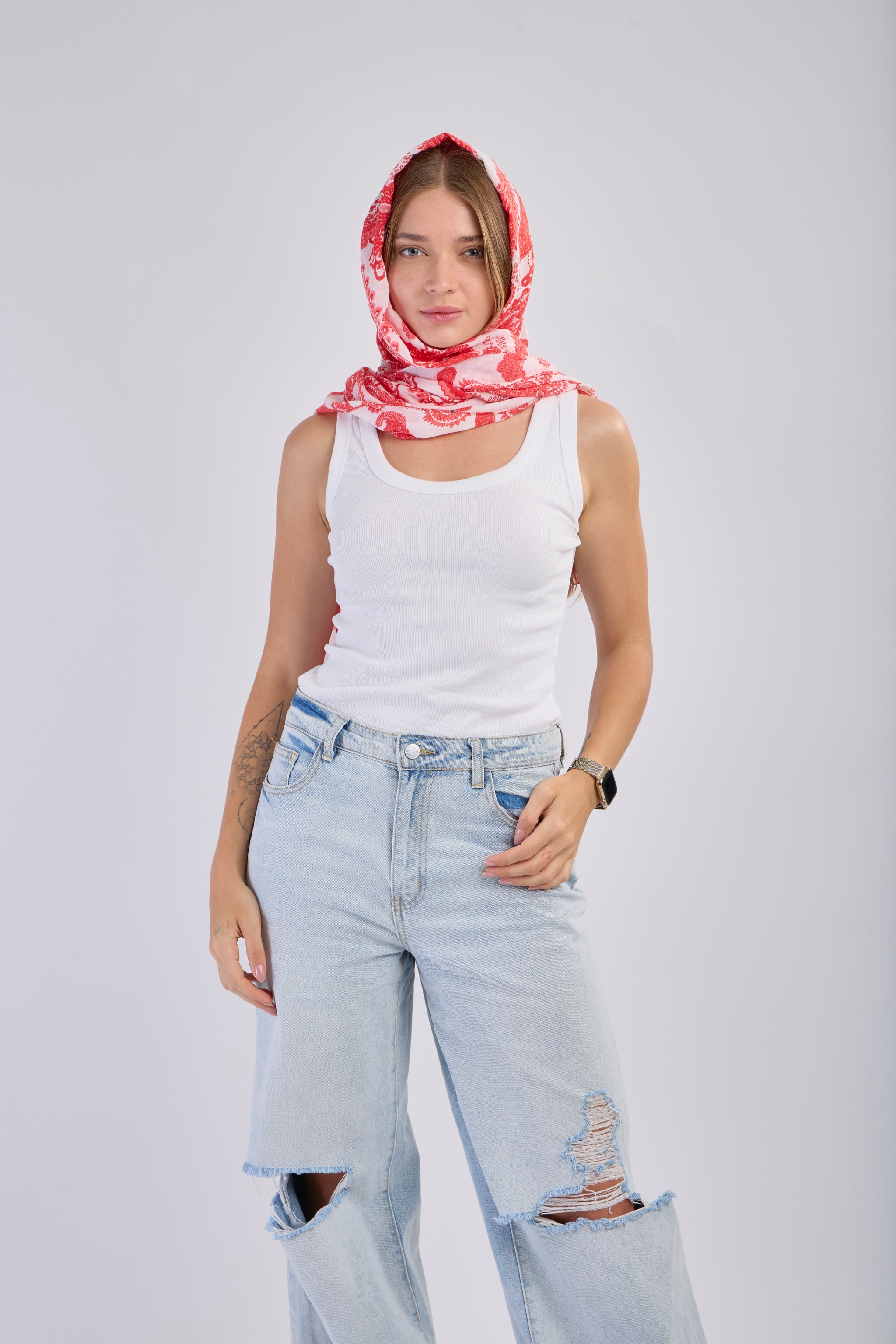 Handwoven Heritage Collection: Ruby Ember Stole